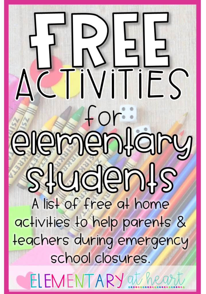 Free Activities For Elementary Students Elementary At HEART